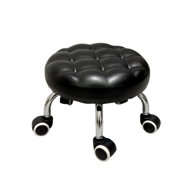 Low Studio Stool – Black | Professional Pedicure & Beauty Seating