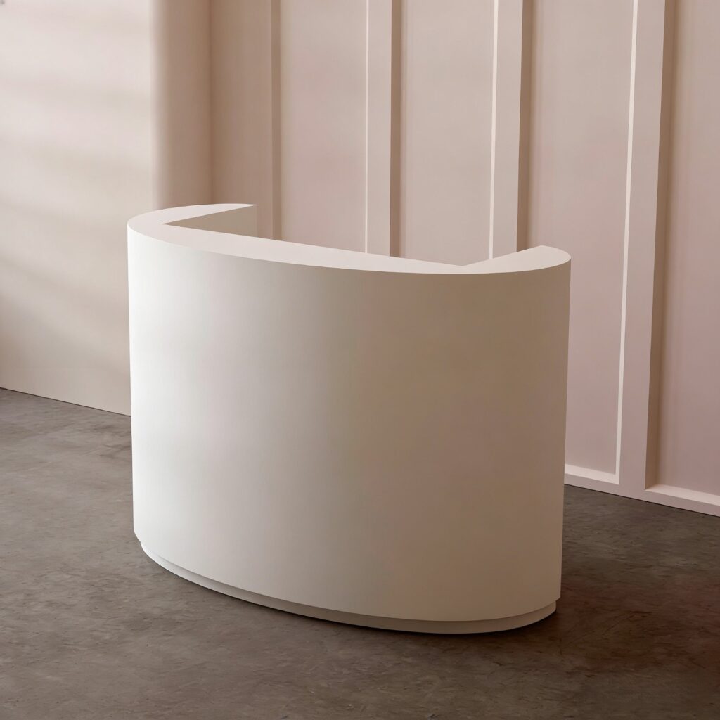 Briella Arc Counter Reception Desk | Premium Salon Entry
